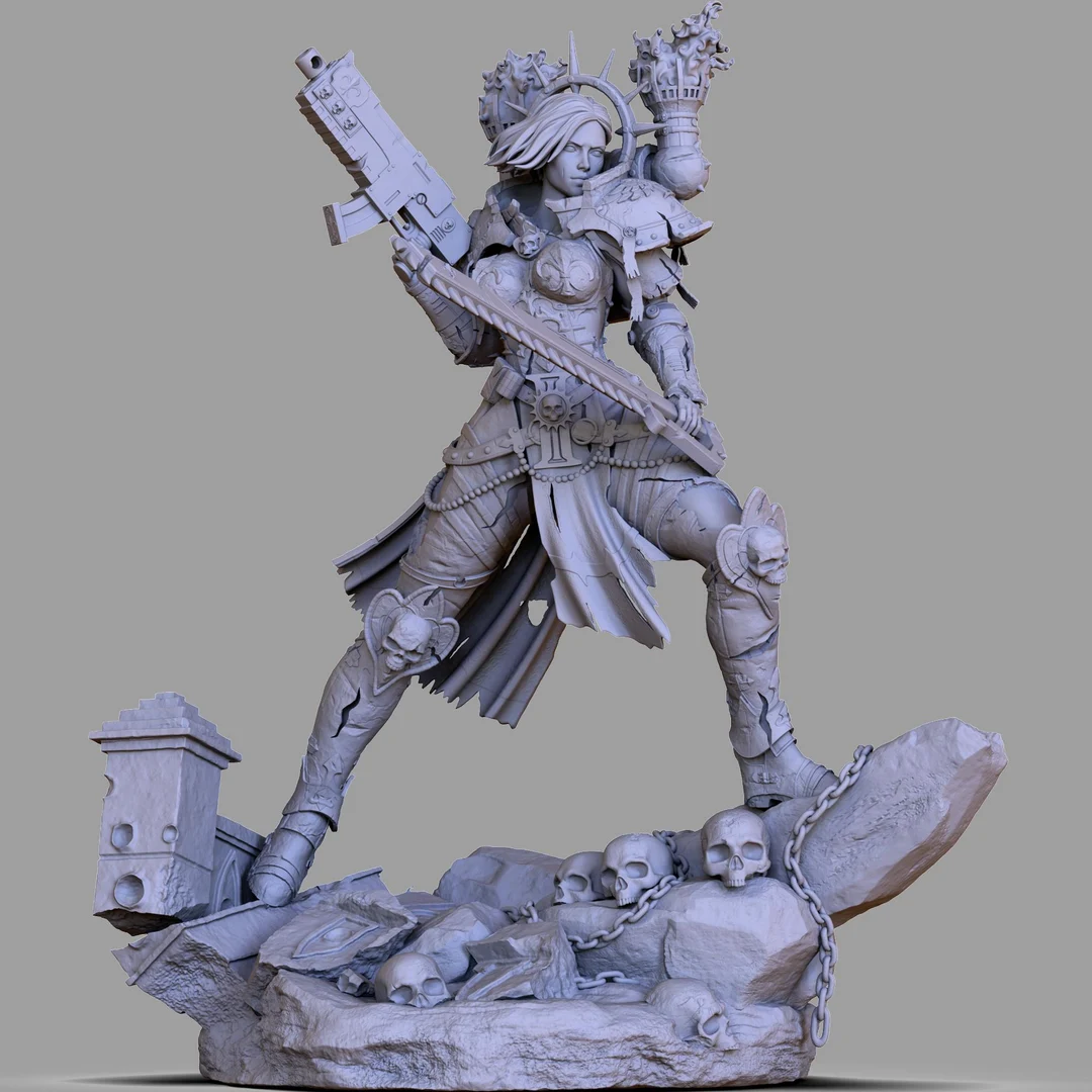 Sister Of Battle (War Damaged) Fanart version I did for 3d print | Scrolller