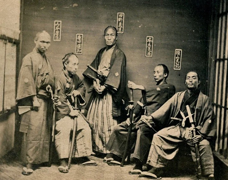 Samurai Warriors taken between 1860-1880. | Scrolller