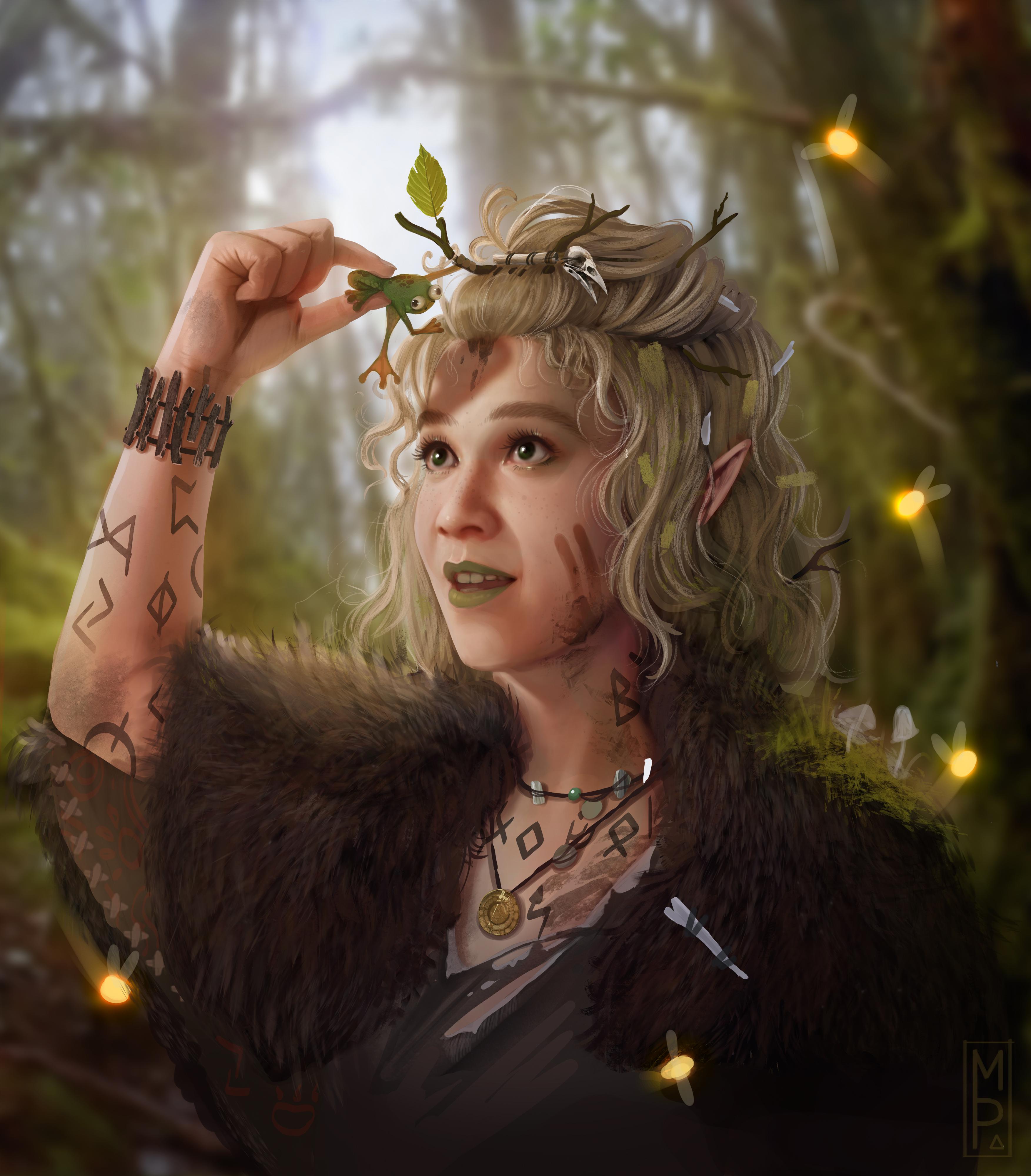 Druid portrait, me, digital, 2022 | Scrolller