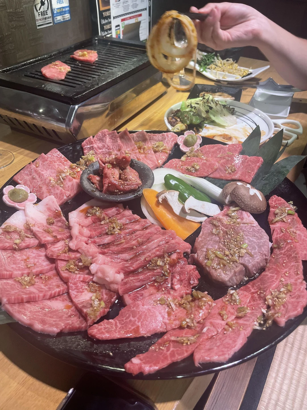 Possibly the best meal I’ve ever had. A full platter of kobe beef in Japan. | Scrolller