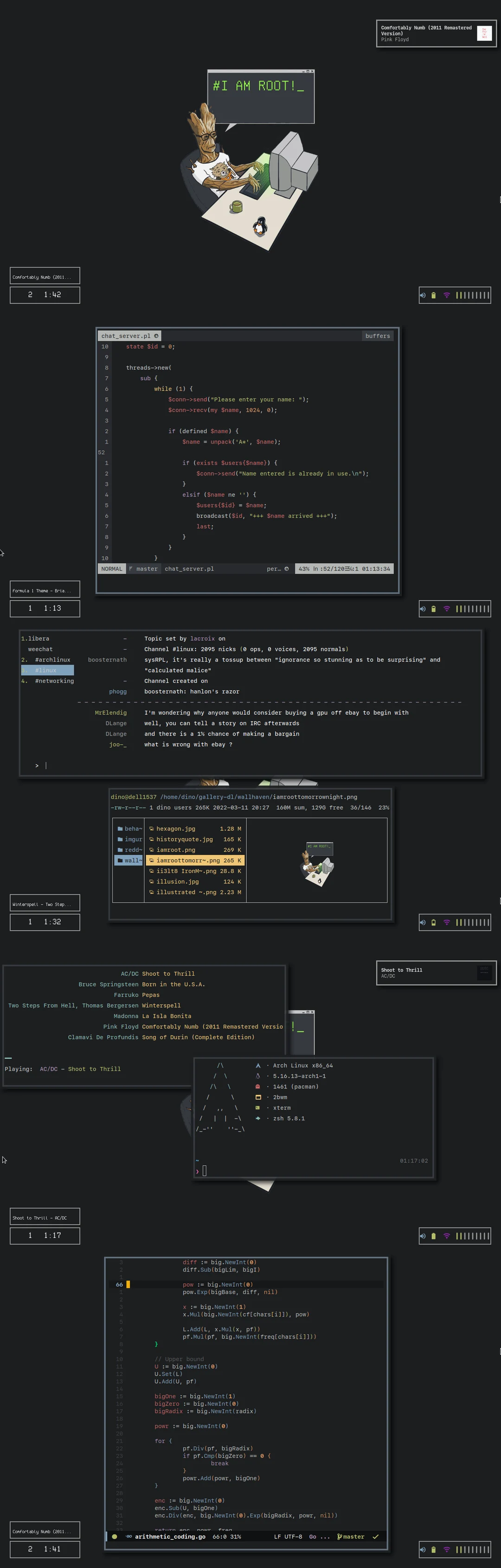 [2bwm] Minimalistic setup based on base16 Tomorrow-night color scheme | Scrolller