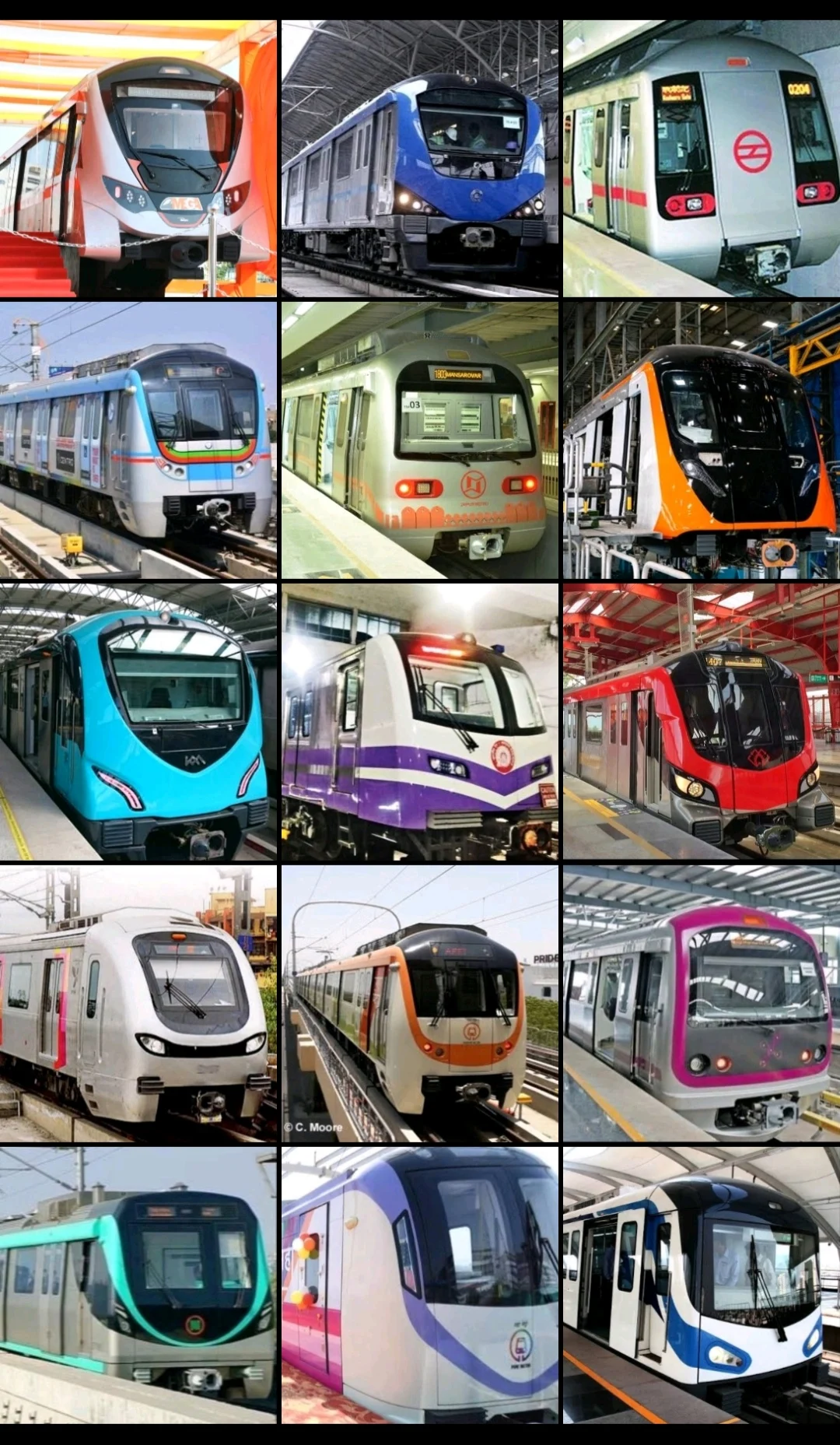 The rolling stock of the 15 operational metro systems in India | Scrolller