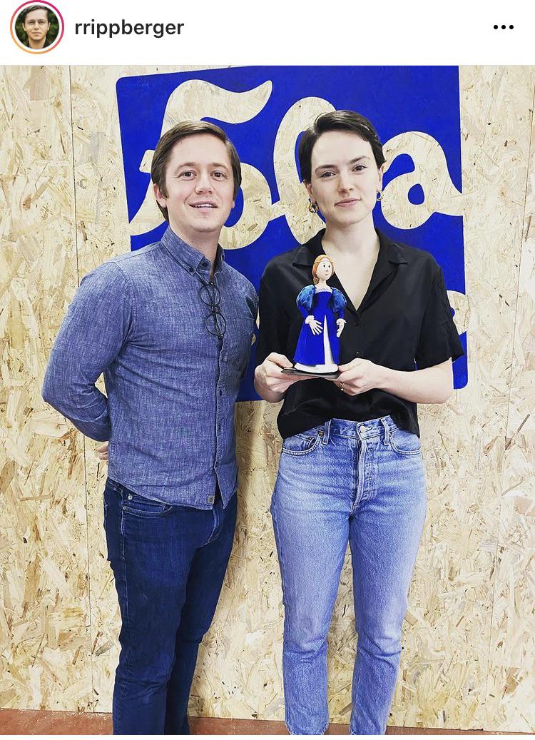 New photo. Daisy with the director of one of her next movies. | Scrolller