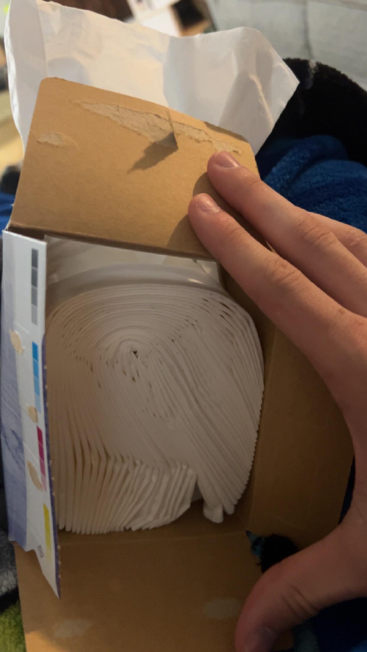 The inside of a full tissue box | Scrolller