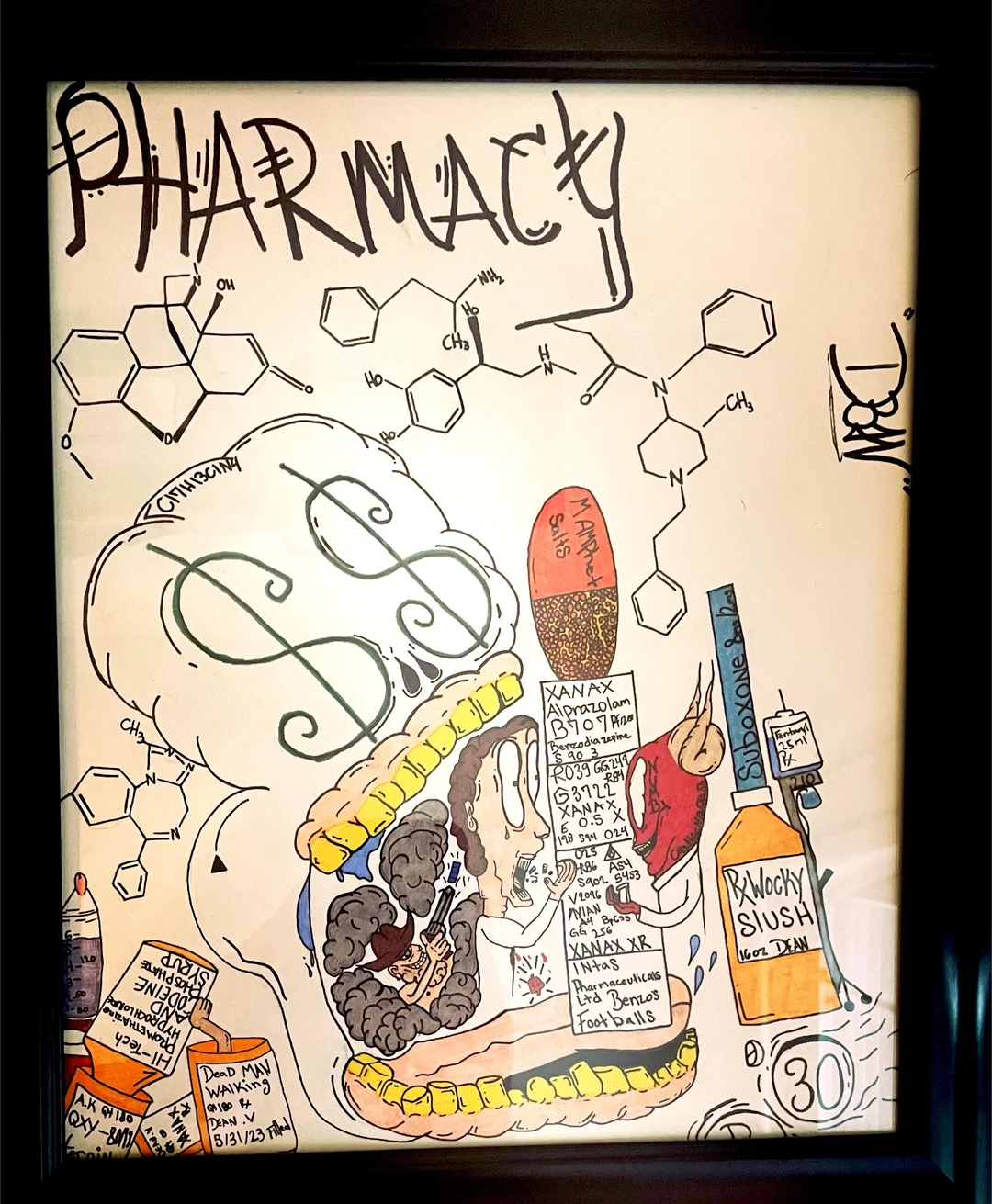 Pharmacy by Dean, surrealism, ink pen, 2023 | Scrolller