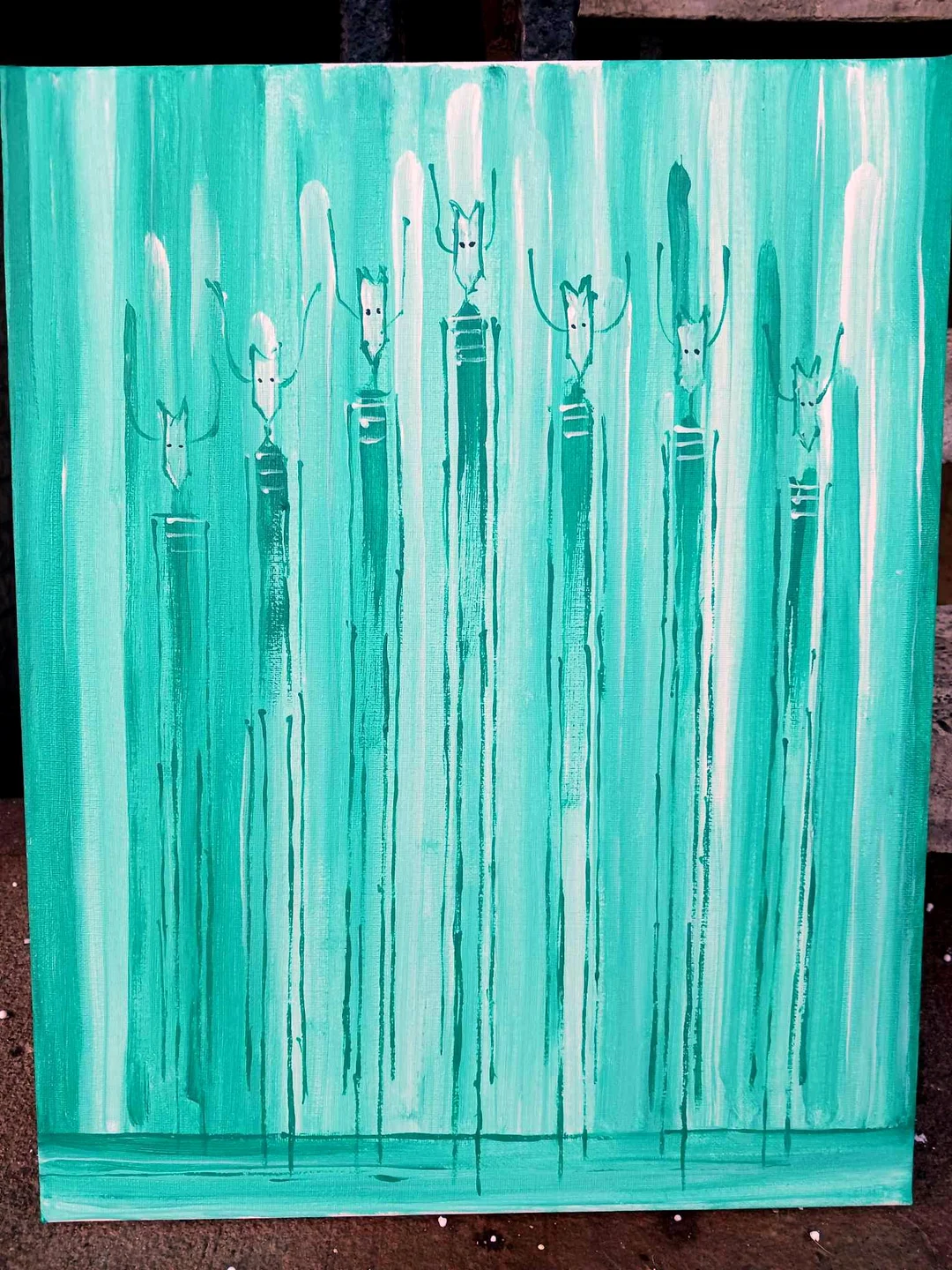 Figures, Vallance, Acrylic, 2024 | Scrolller