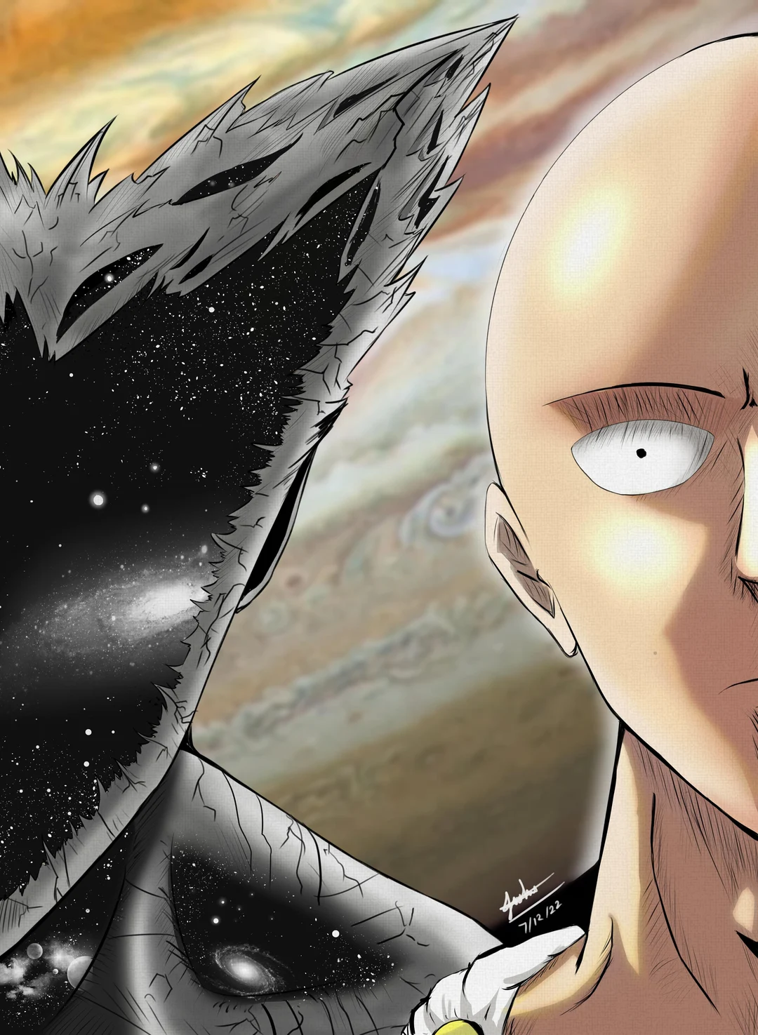 I drew Garou and Saitama | Scrolller