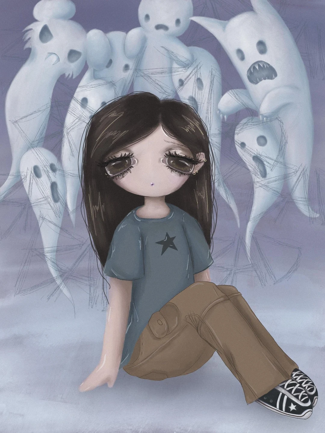 ‘hover’, bunchuku, procreate, 2023 | Scrolller