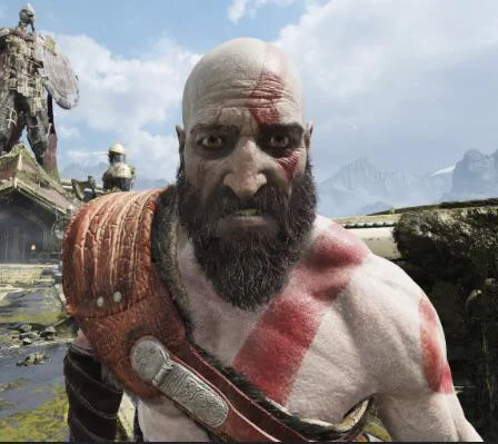 Kratos when he realizes that atraus can turn into a wolf and both his wolves are girls | Scrolller