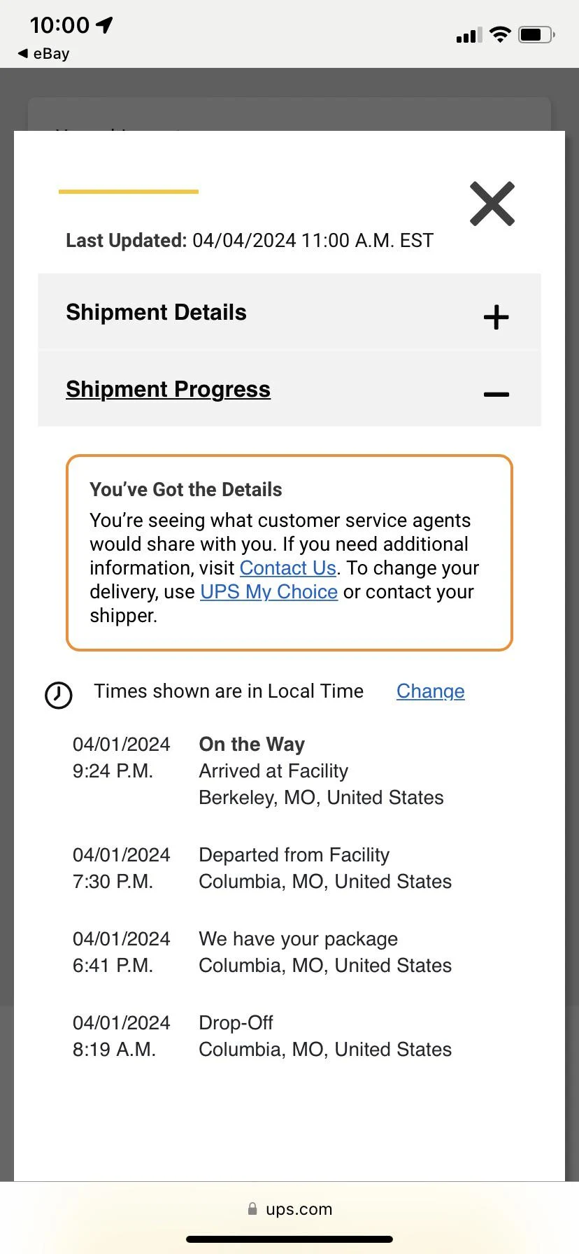 UPS Next Day Air Early stuck on “The delivery date will be provided as soon as possible” | Scrolller