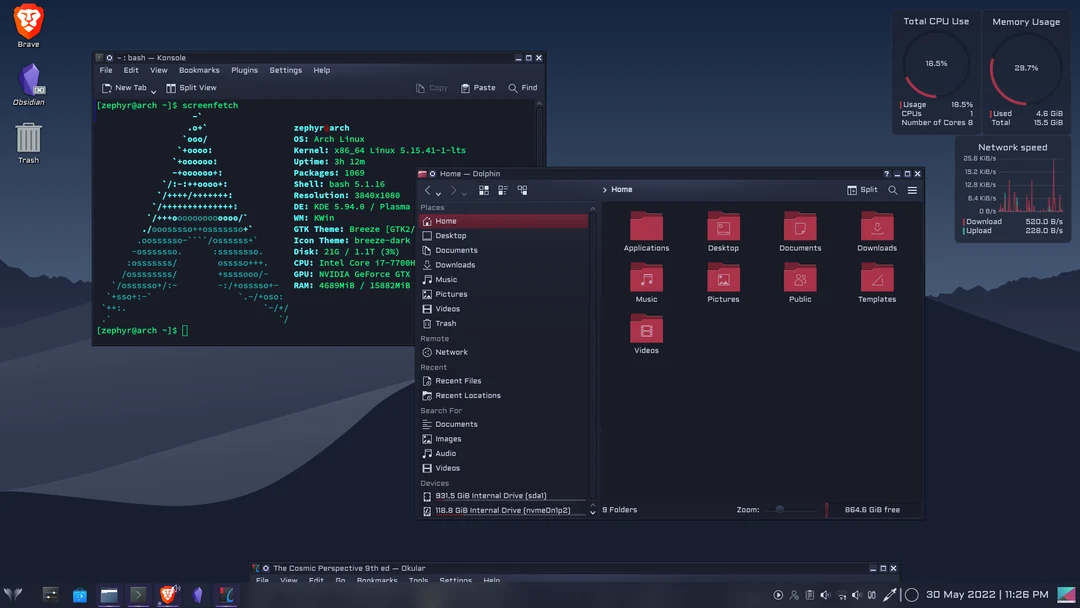 [KDE] Mix of various dark themes | Scrolller
