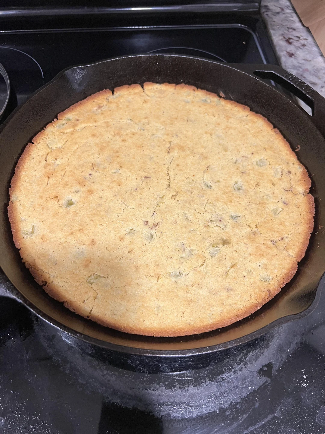 First time doing cornbread in the cast iron, came out really good! | Scrolller