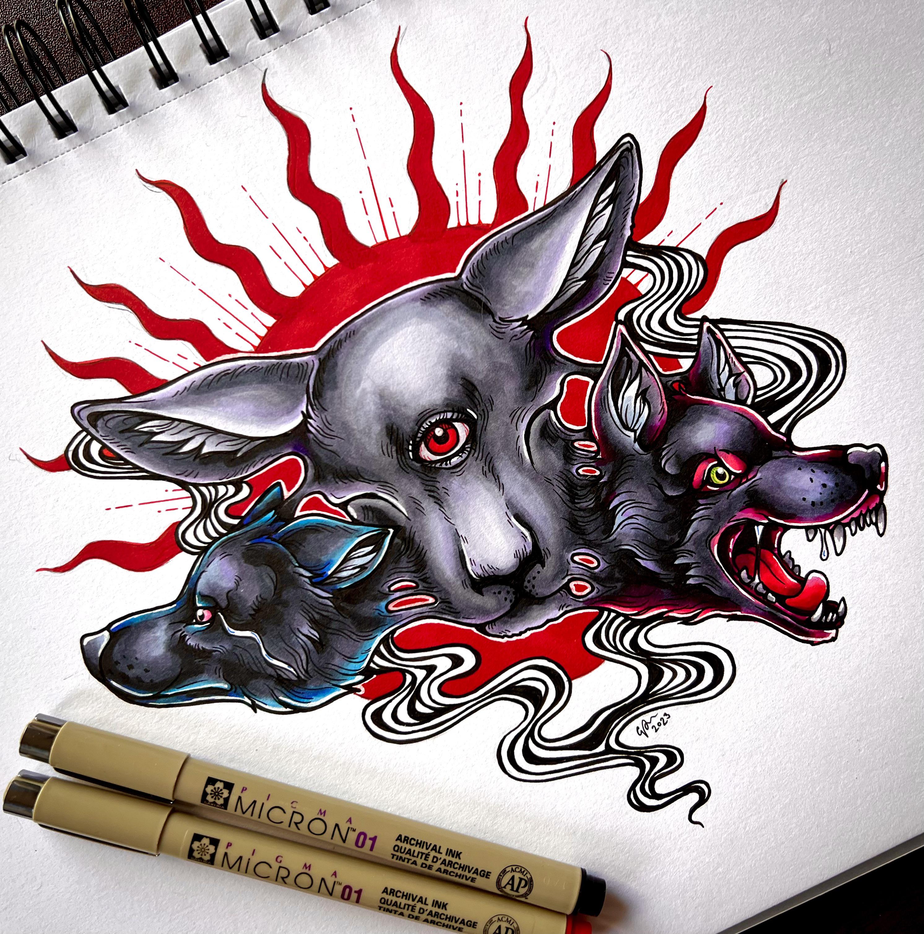 [OC] Bipolar creatures 🎭 artwork by me. IG: Erica.s.art | Scrolller