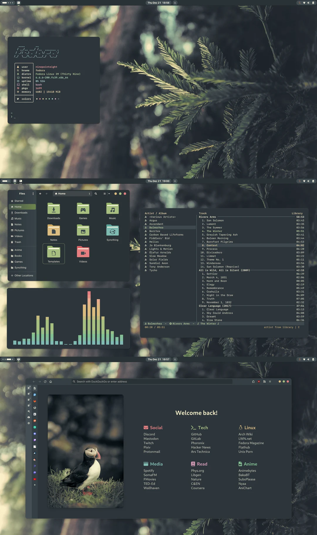 [GNOME] Everforest | Scrolller