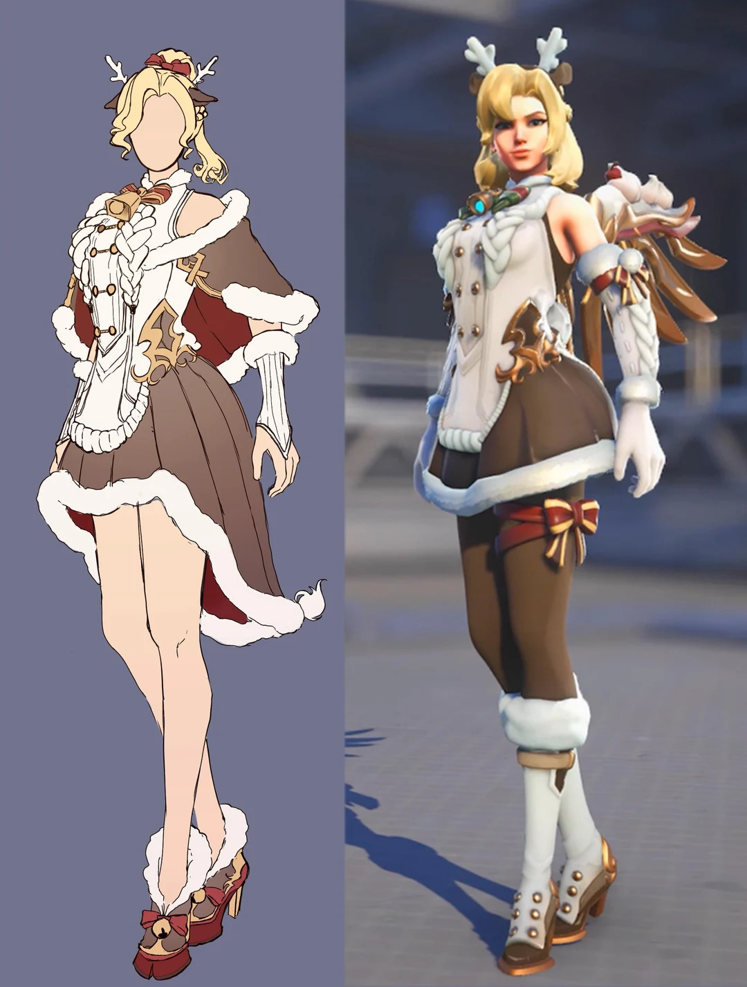 Didn’t like Mercy’s holiday skin, so I redesigned it | Scrolller