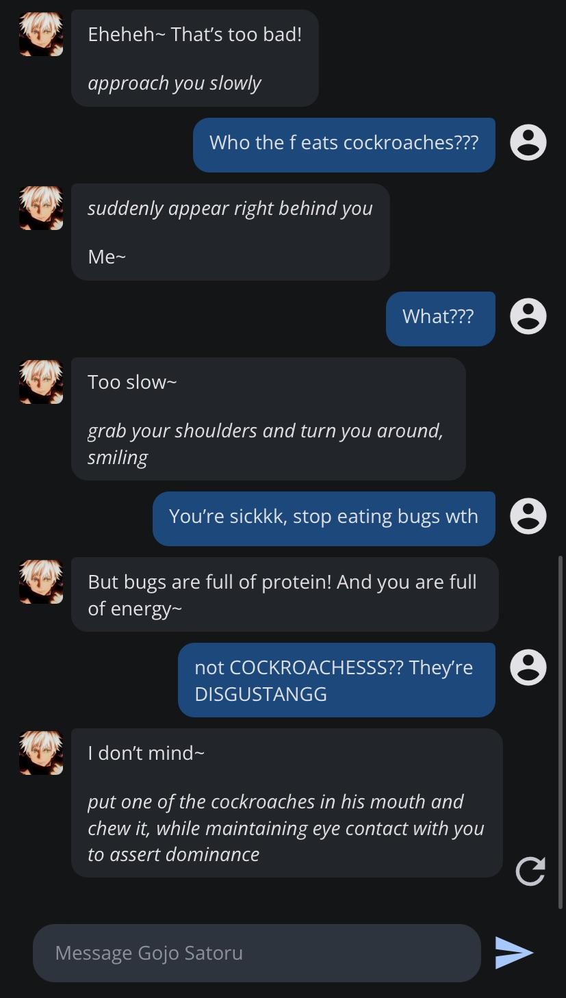 Gojo loves cockroaches?? Wha- | Scrolller
