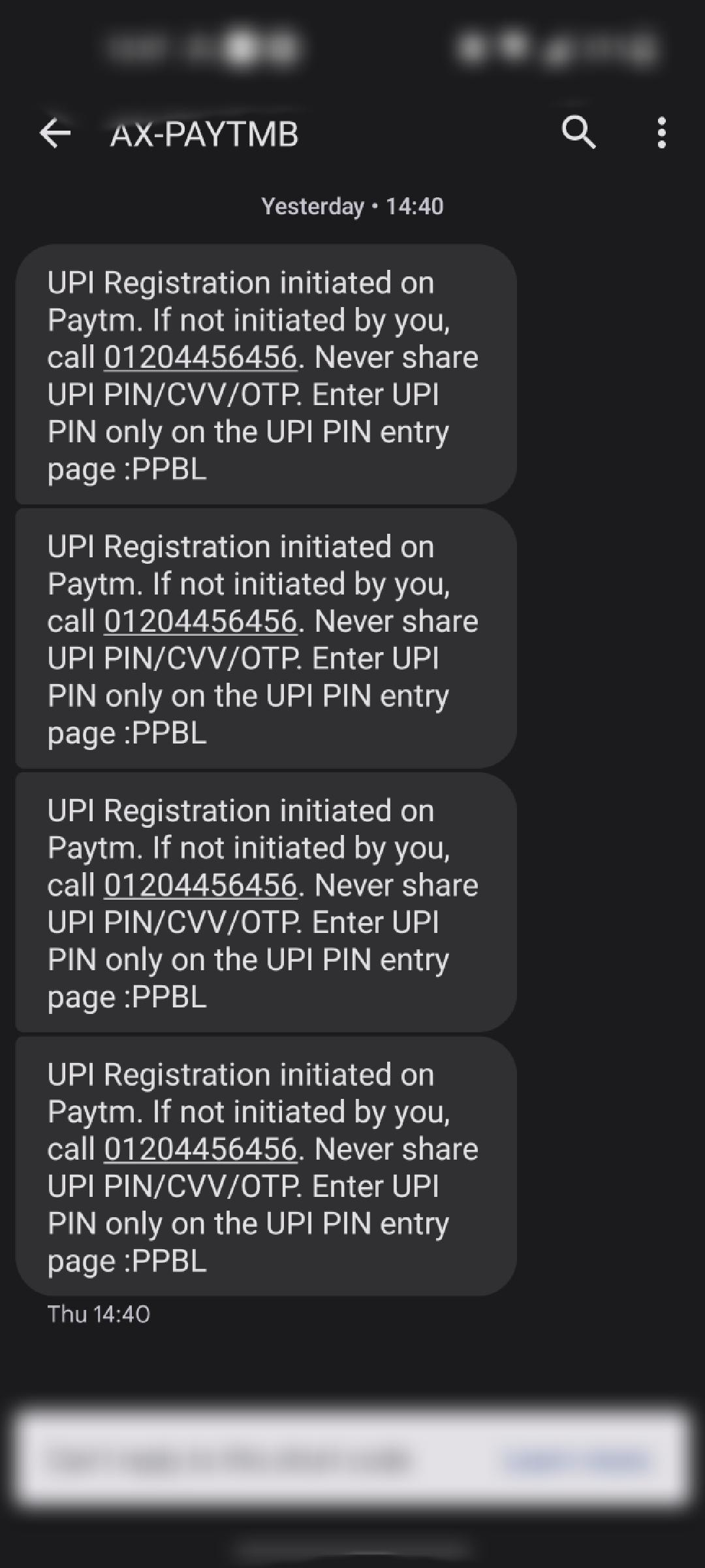 UPI Registration initiated on Paytm fraud. | Scrolller