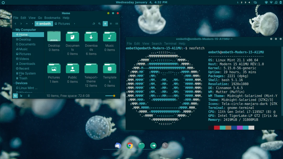 [Cinnamon] Just upgraded to Mint 21.1 and decided to go all in on a Solarized Dark palette ...