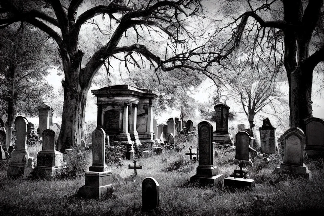 AI-created haunted cemetery. Happy Halloween! | Scrolller