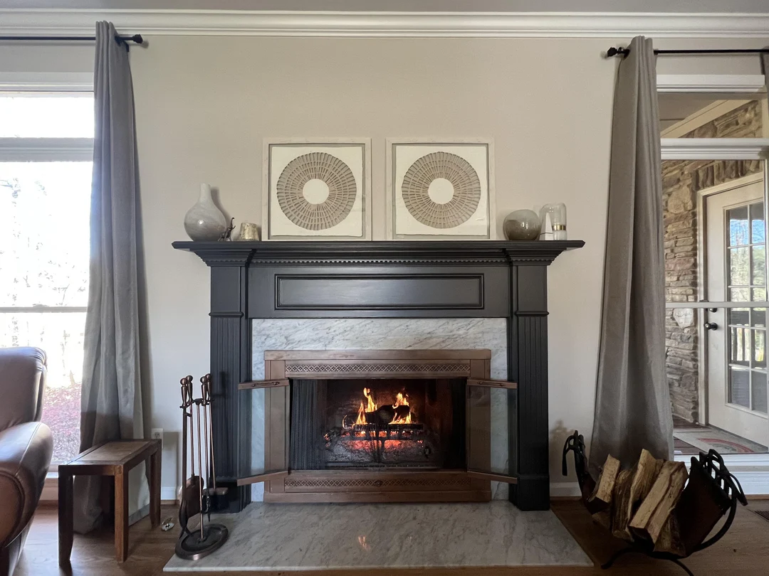 Freshly painted fireplace. Surprisingly still very cold in the southern US | Scrolller