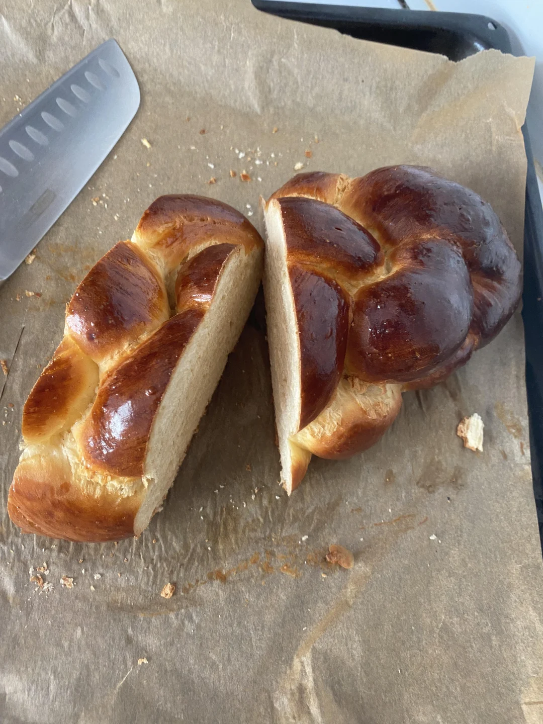 My challah bread. I wish I had better photos but it disappeared too quickly | Scrolller