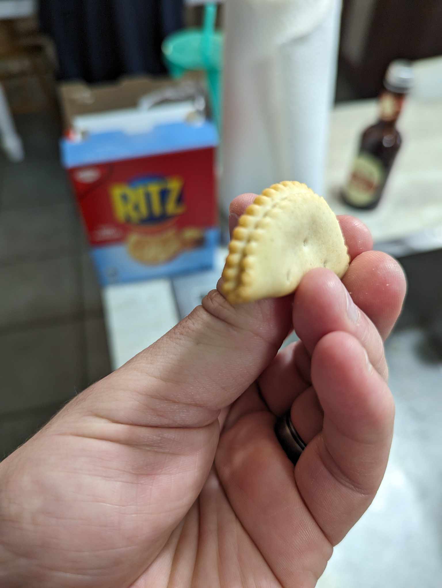 My Ritz cracker folded in half | Scrolller