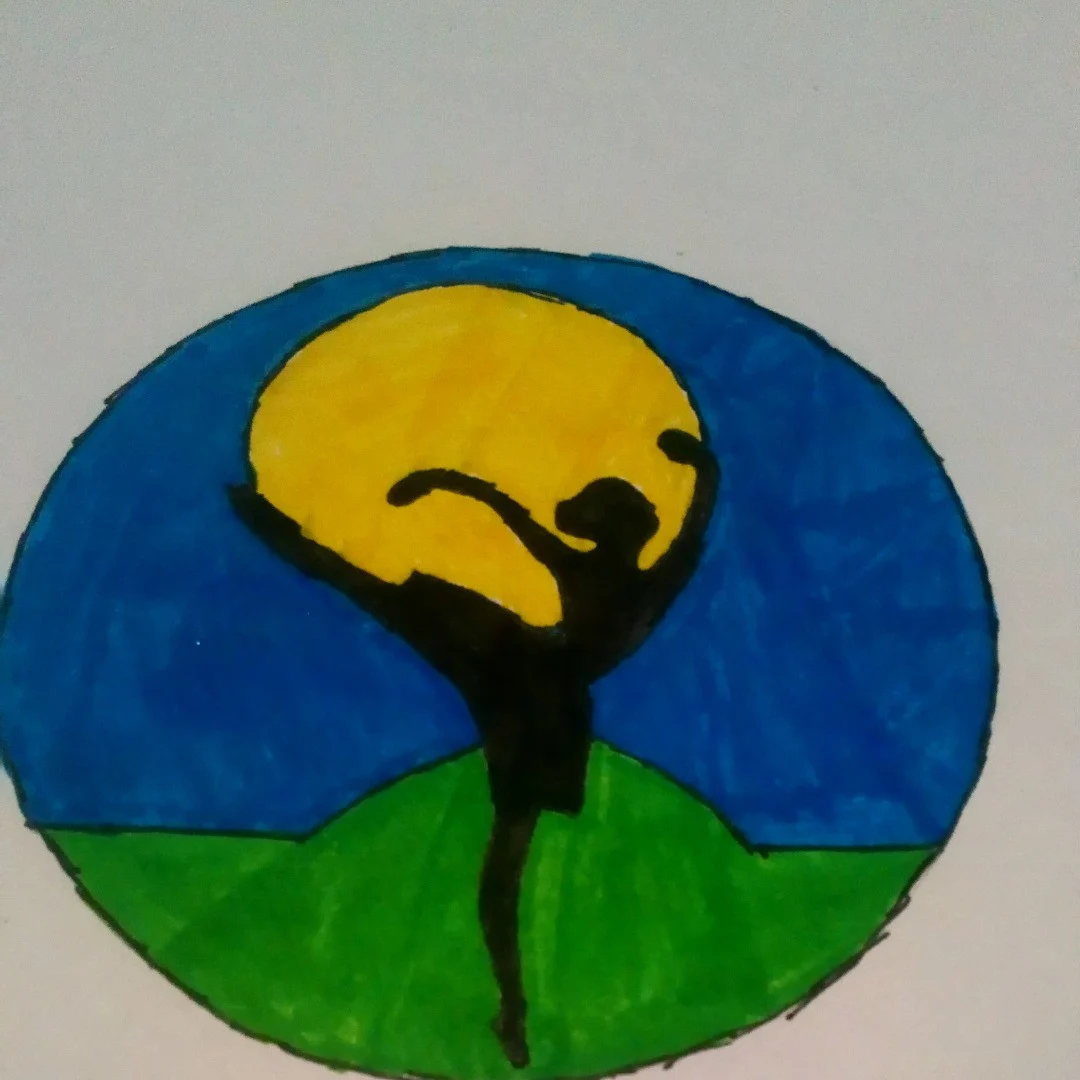 Dancing beneath the sun, me, charcoal pencil and pens, 2022 | Scrolller