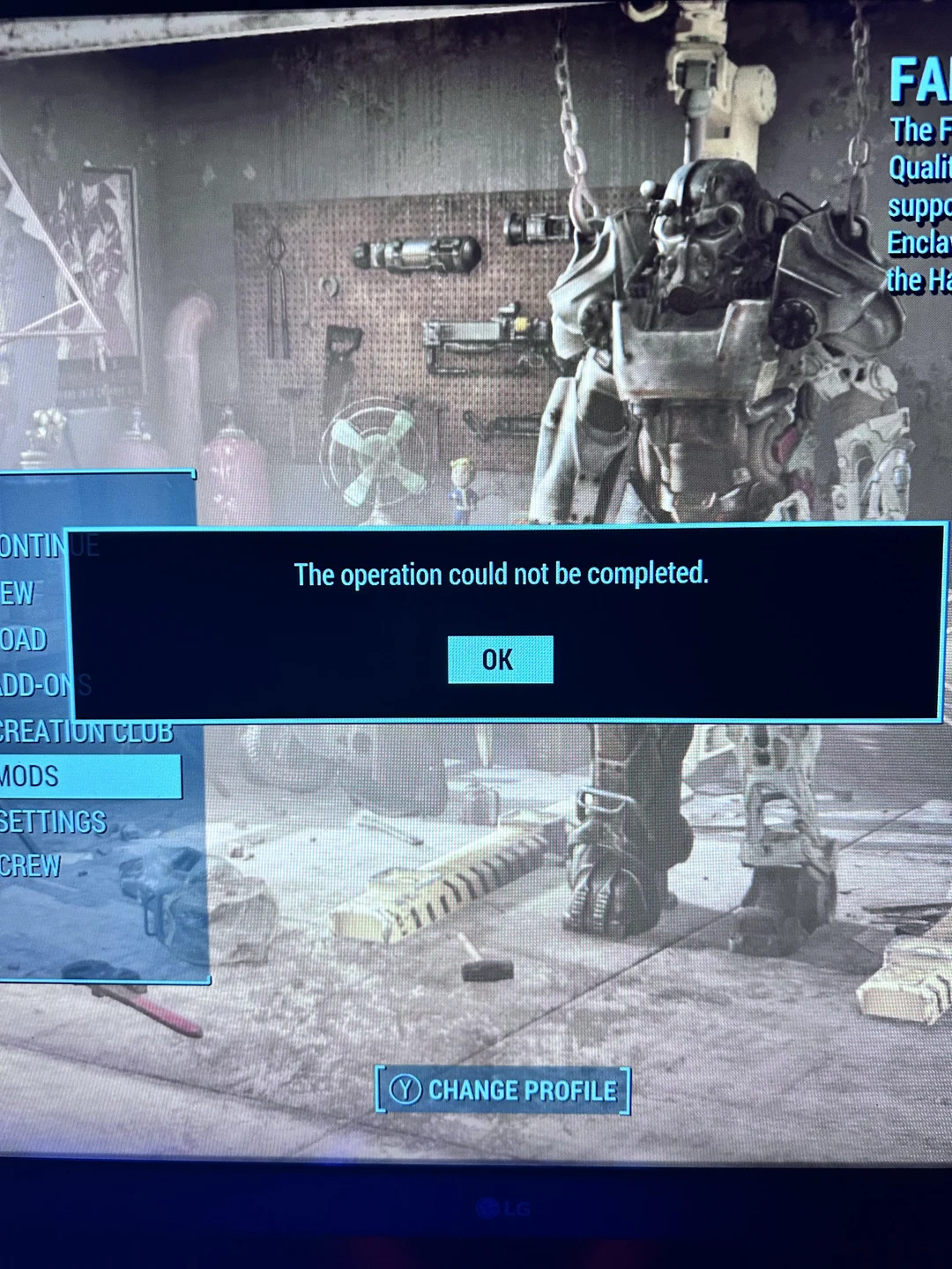 “The operation could not be completed.” | Scrolller