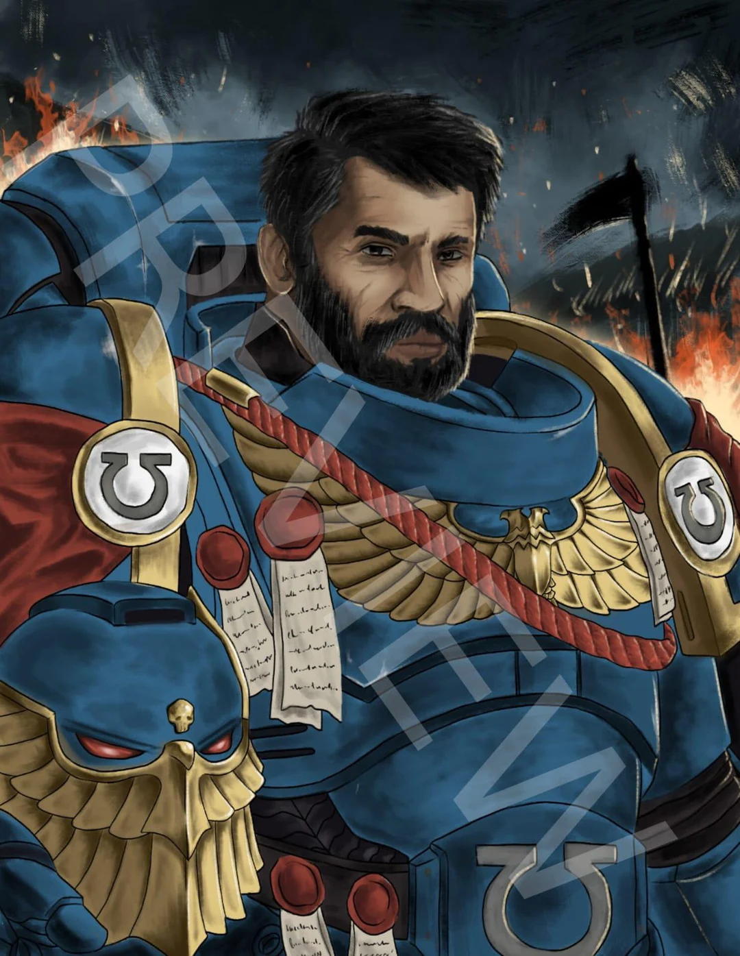 Space Marine, pnb_theartist, digital, 2024 | Scrolller
