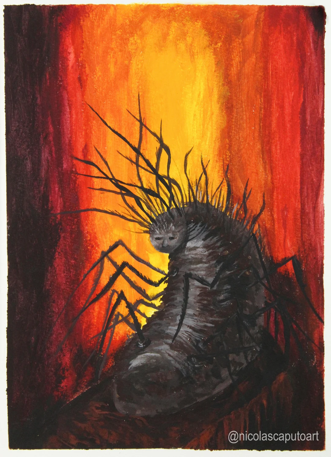 Gregor Samsa - Based on The Metamorphosis by Franz Kafka, by Me, Gouache, 2023 | Scrolller