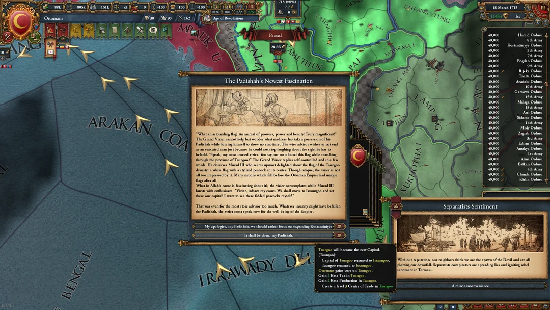 Got a rare funny event for the Ottomans on my first run in the new patch with them | Scrolller