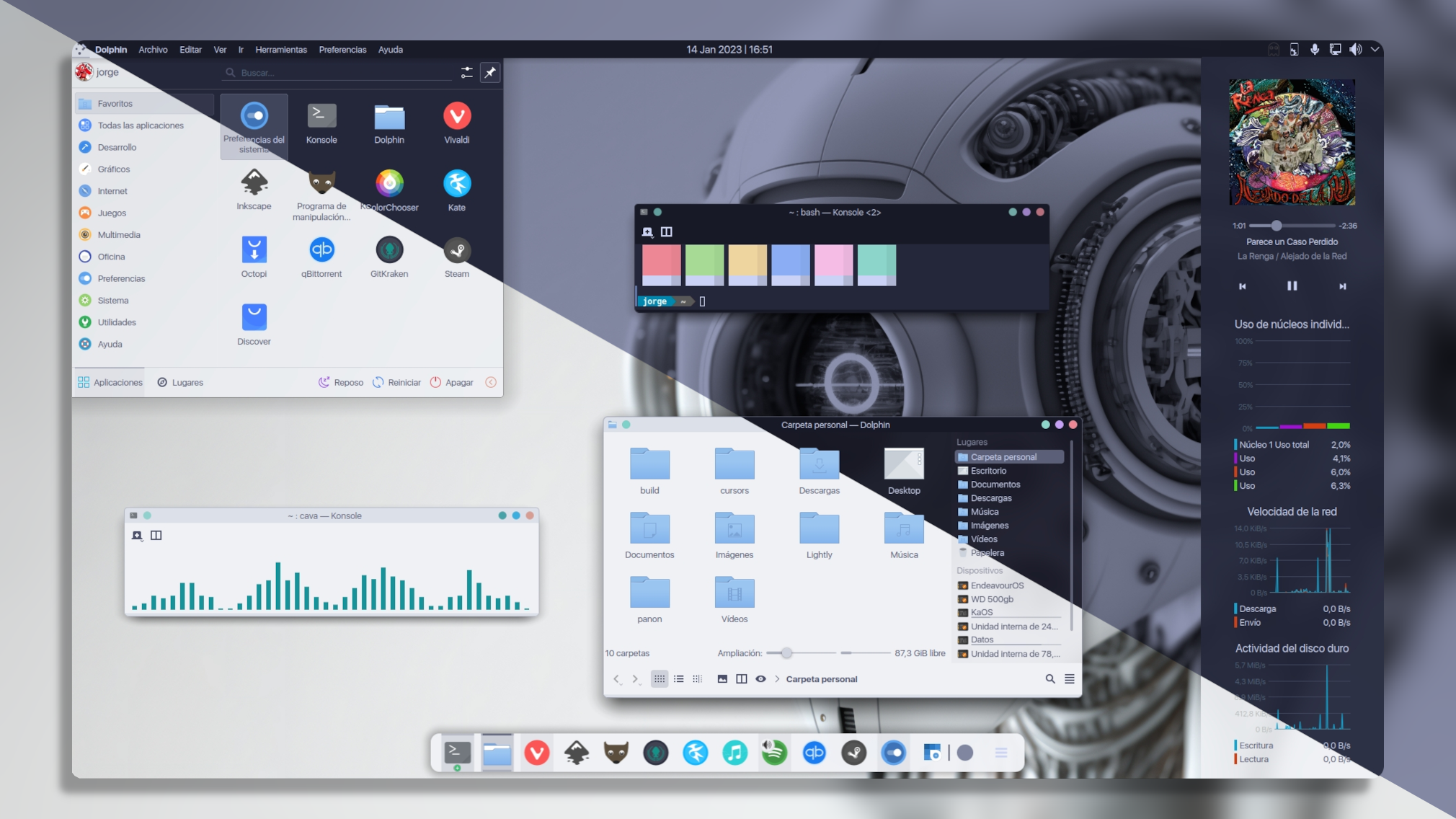 [Plasma KDE] Itchy and Scratchy screenshot, updated. | Scrolller