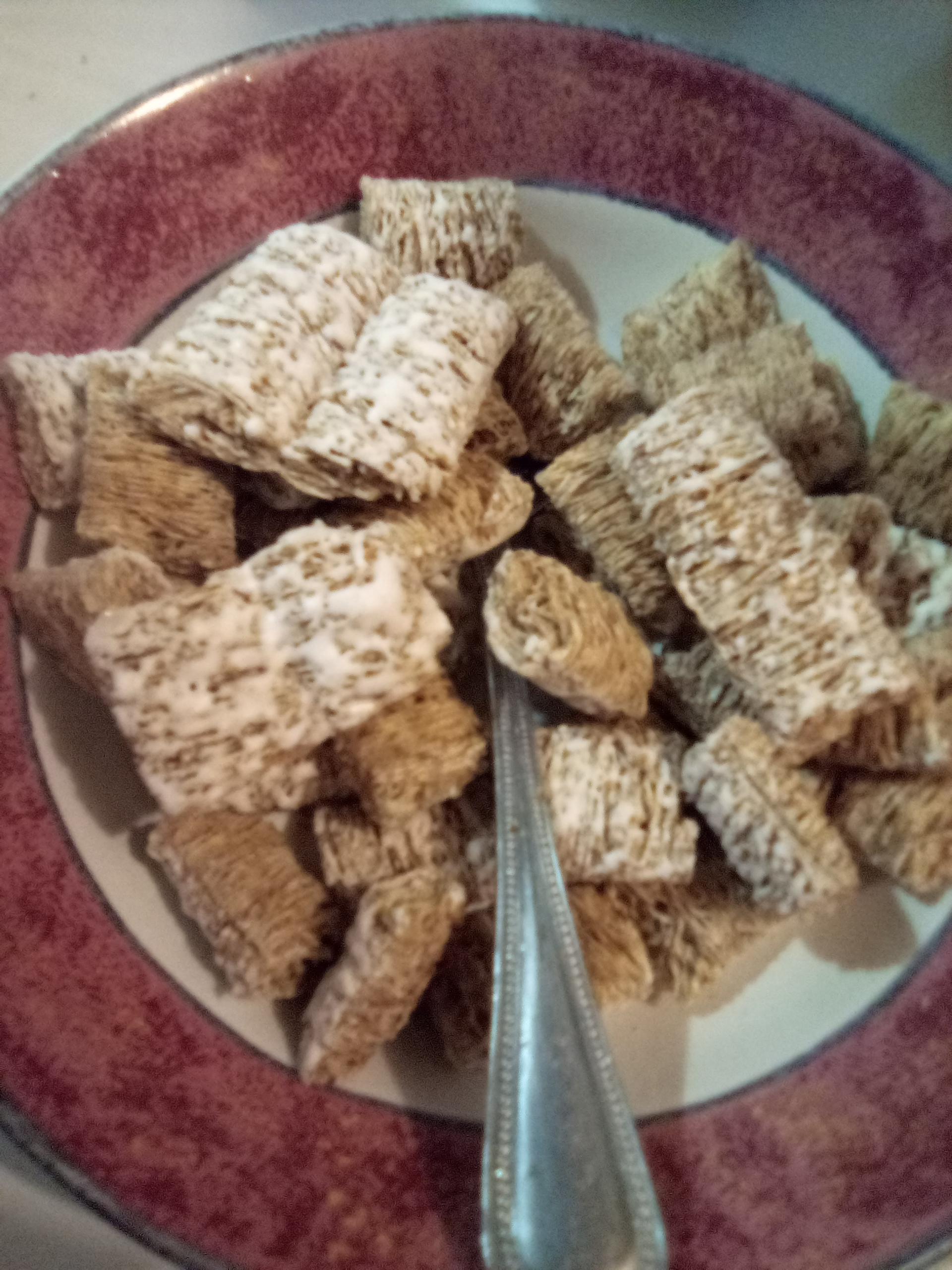 These frosted mini wheats were fused together | Scrolller