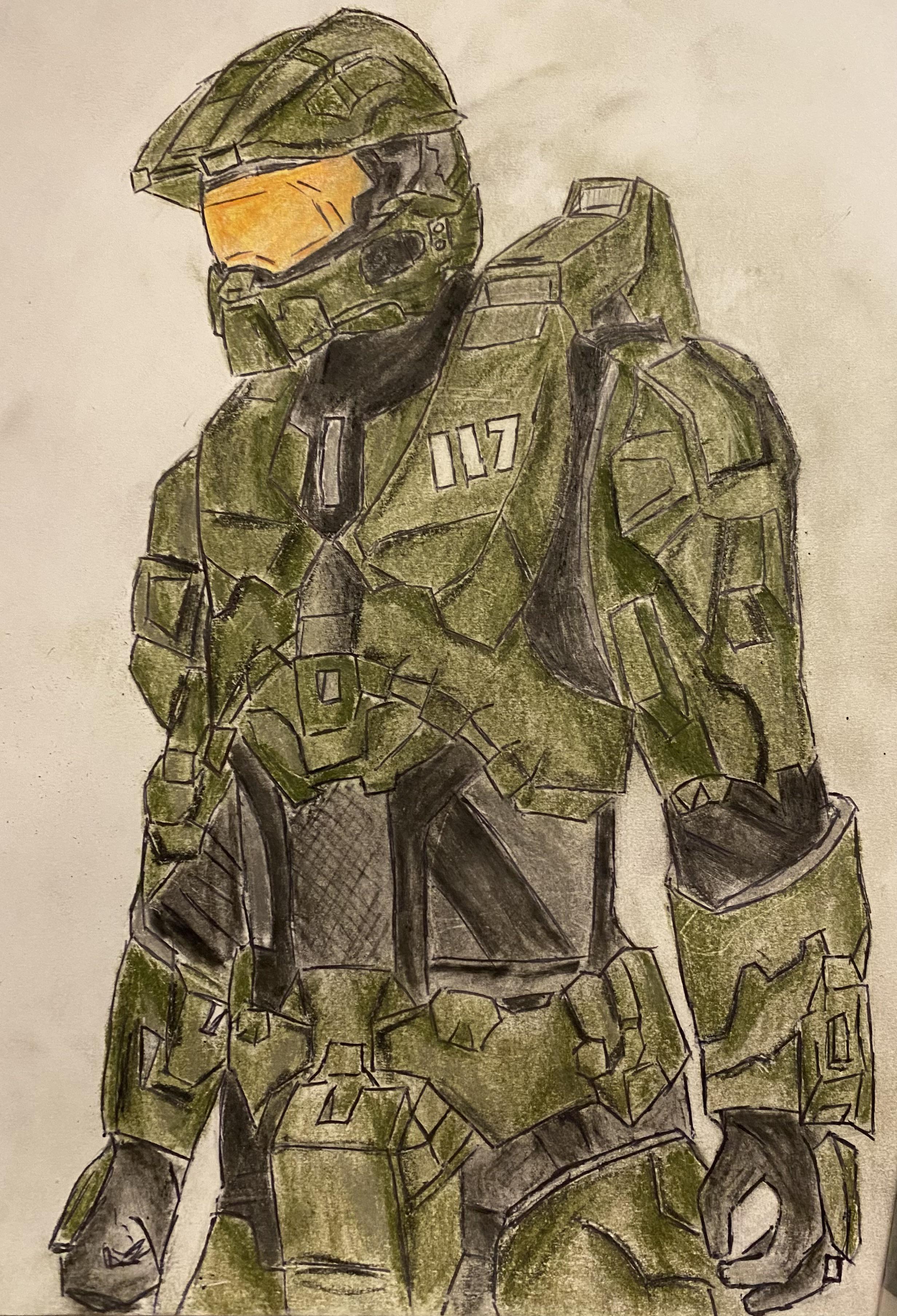 First time drawing Master Chief | Scrolller