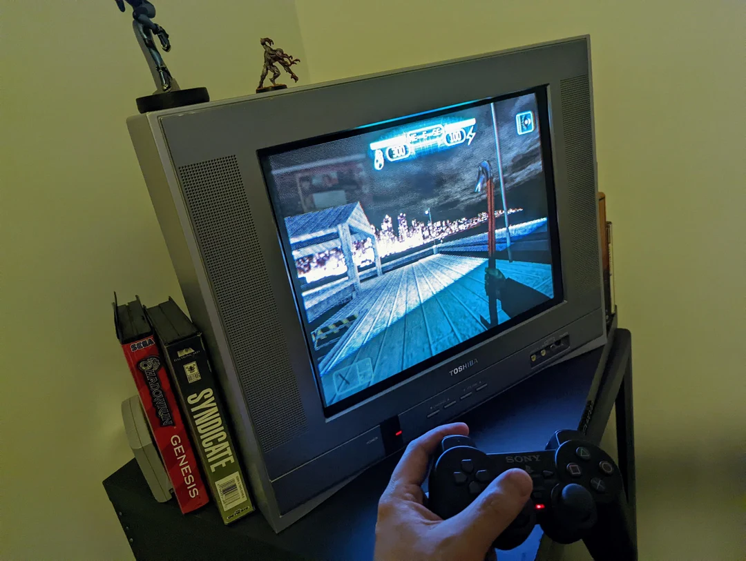 Recently got a gaming CRT for my retro set up, one of the first games I tried out: | Scrolller