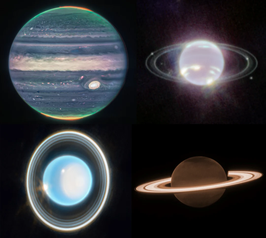 The Four Gas Giants of our solar system seen by JWST. | Scrolller