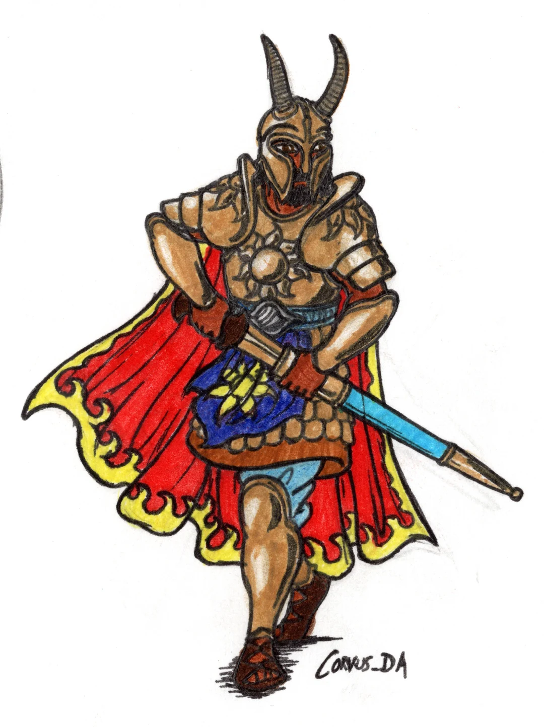 Bronze-armored warrior, by me | Scrolller