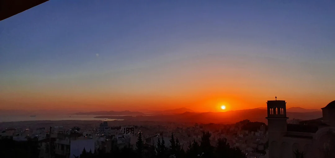 Sunset over the port of Piraeus, Athens, Greece. | Scrolller