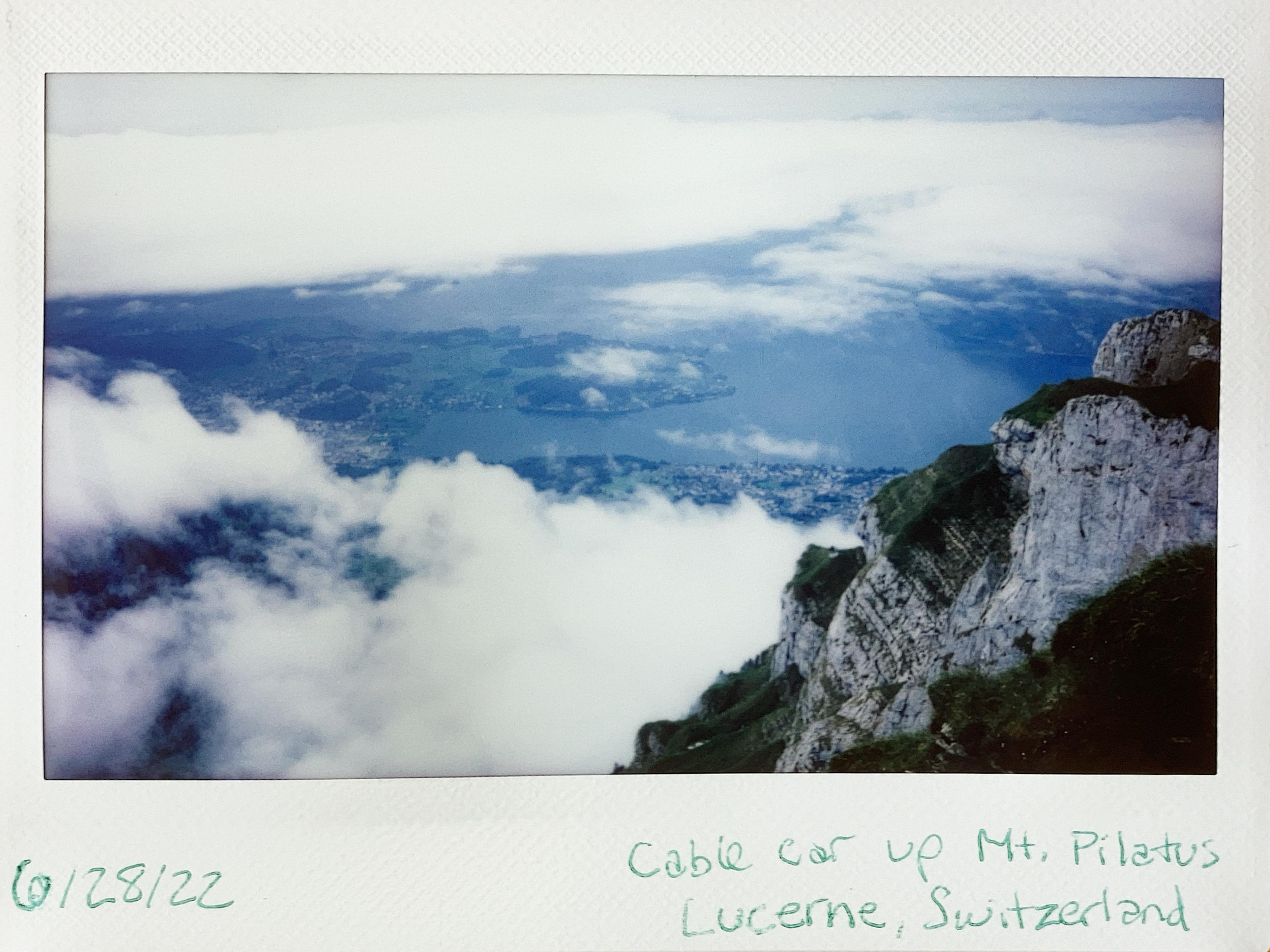 View of Lake Lucerne from Mt. Pilatus (Instax Wide 300) | Scrolller