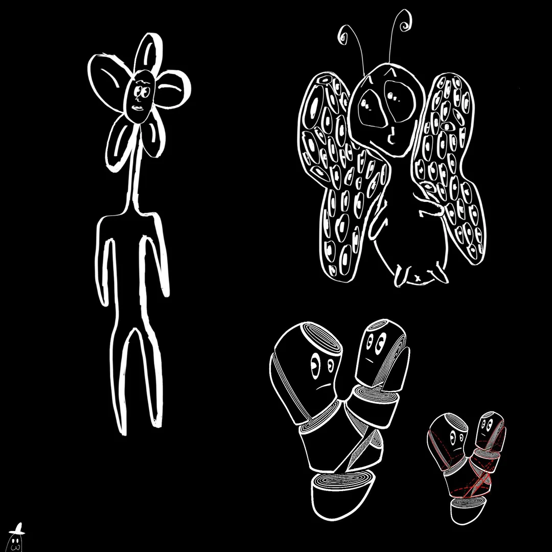 “3 characters”, me, procreate, 2023 | Scrolller