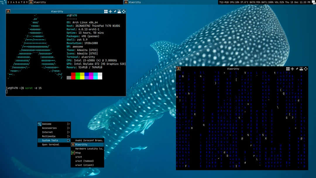 [awesome] inspired by dwm, close to default (is this counted?) | Scrolller
