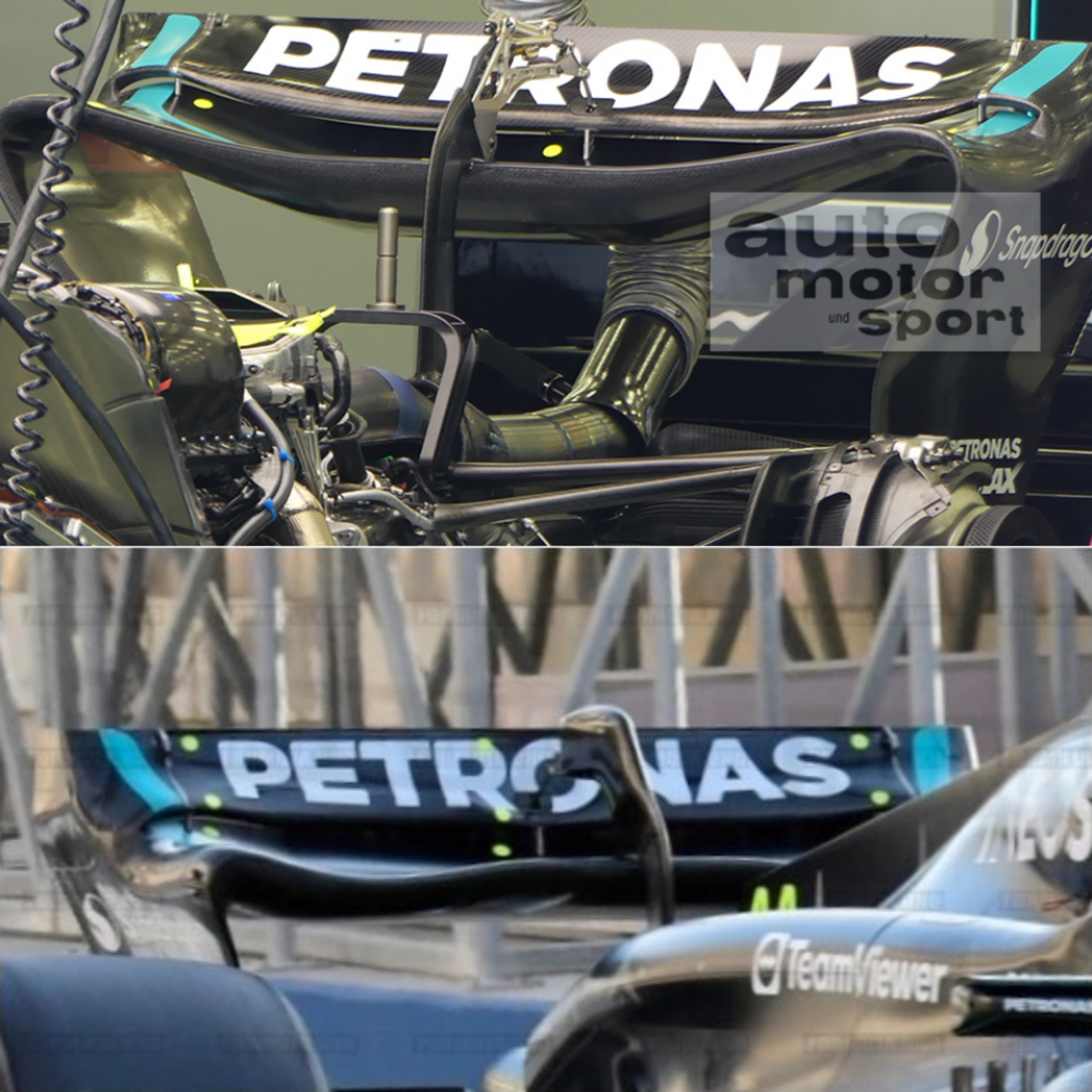 Comparison between Mercedes's new wing | Scrolller