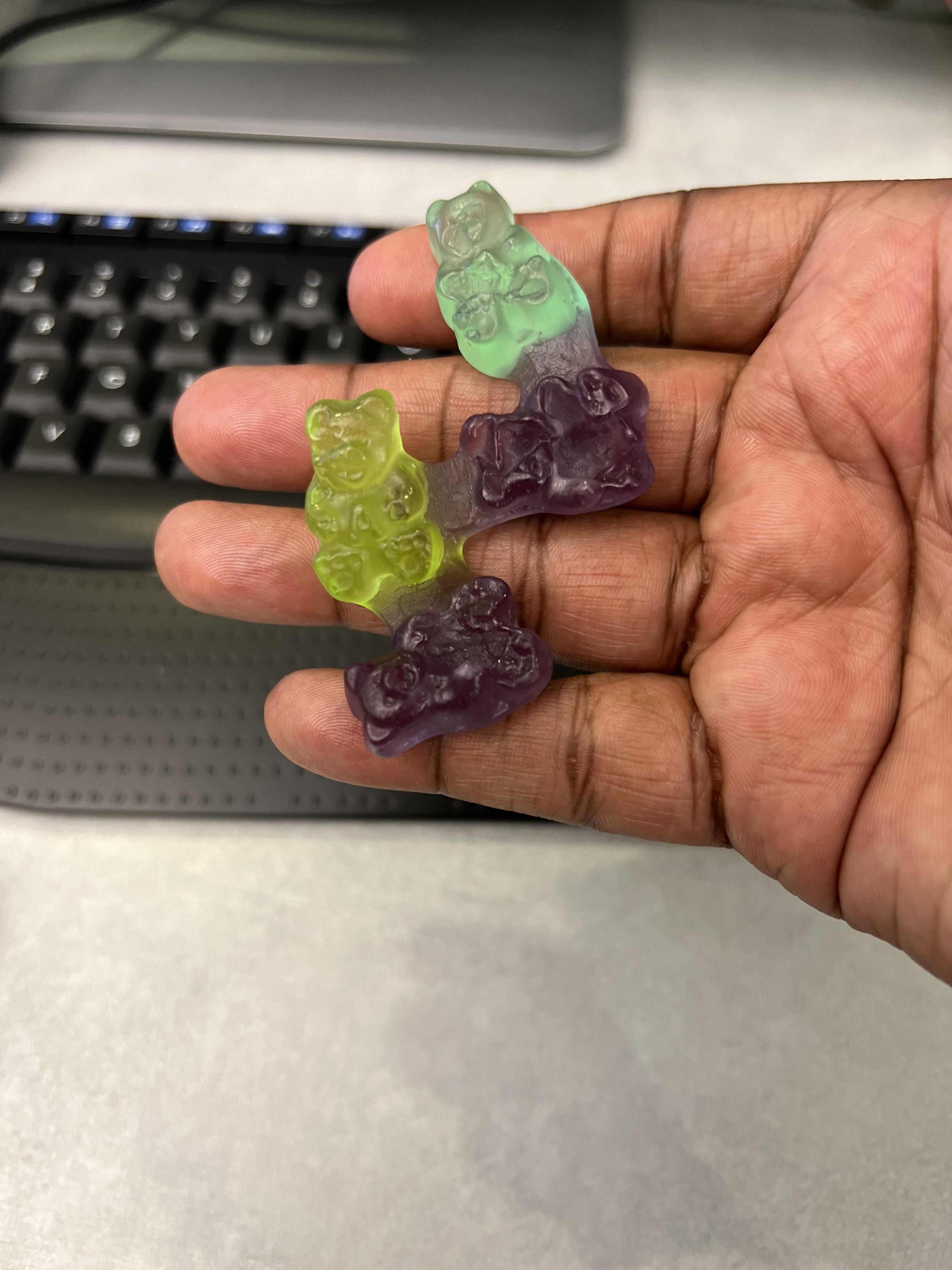 These gummy bears chained together | Scrolller