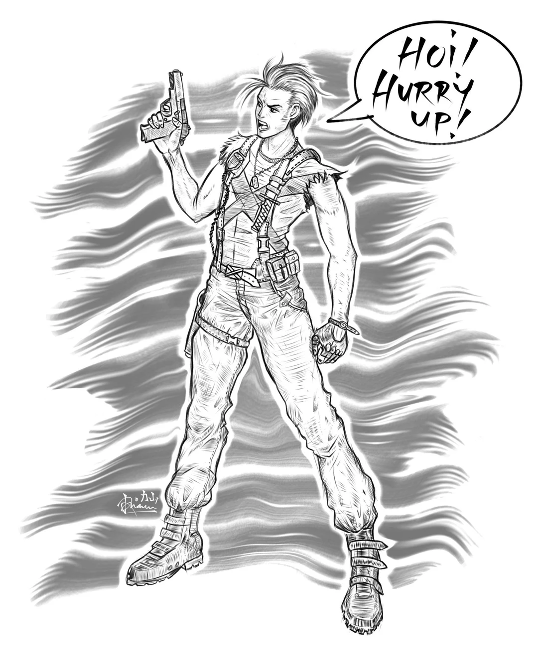 Random mercenaries sketch, illustrated by me (OC) | Scrolller