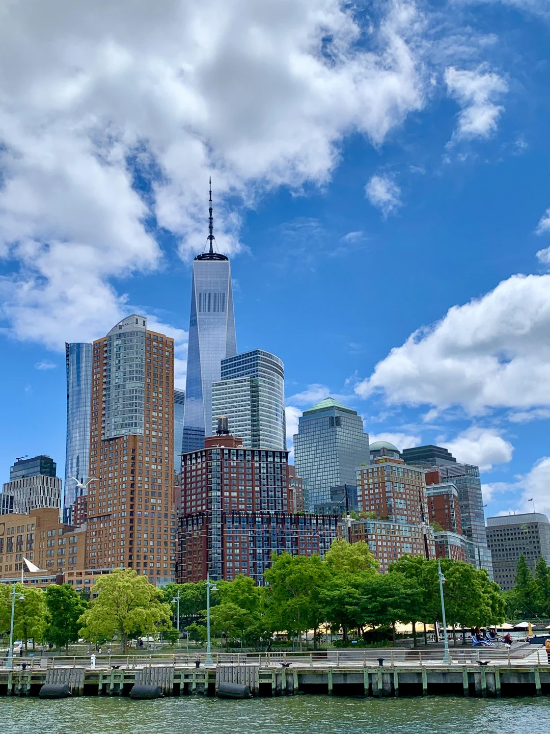 New York, NY: Battery Park City with World Trade Center in Background | Scrolller