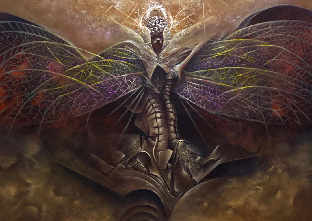 Divine Dragonfly, oil on MDF | Scrolller