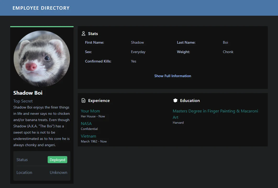 Employee Directory | Scrolller