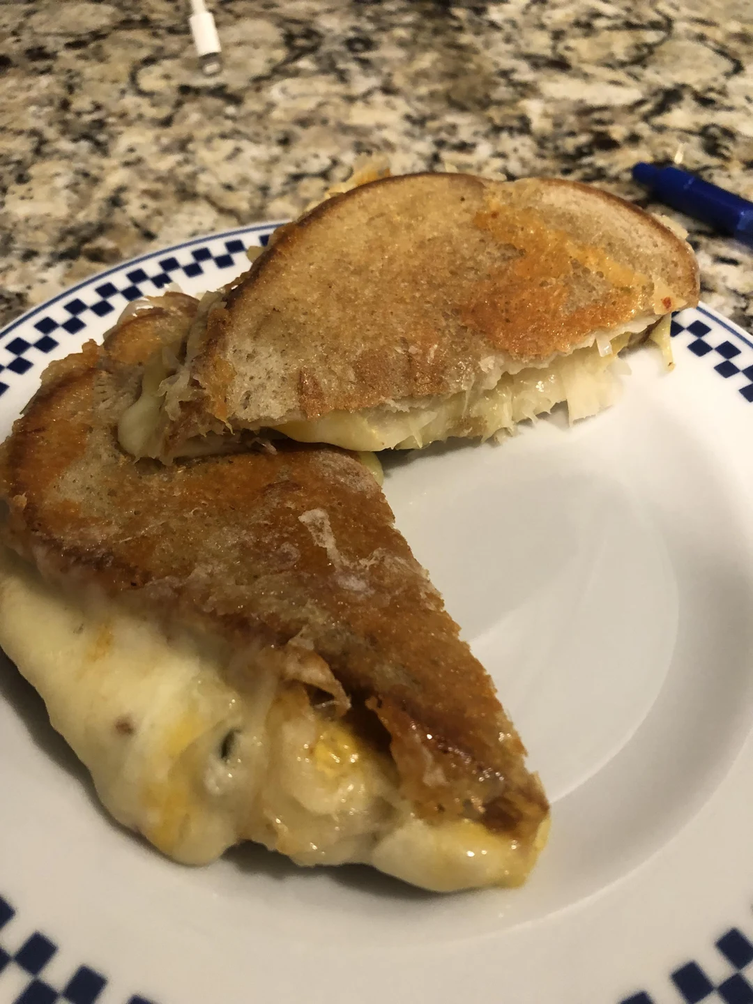 Swiss, Jarlsberg, Pjack, Cheddar, and Sauerkraut on Rye. Outrageous cheese pull. | Scrolller
