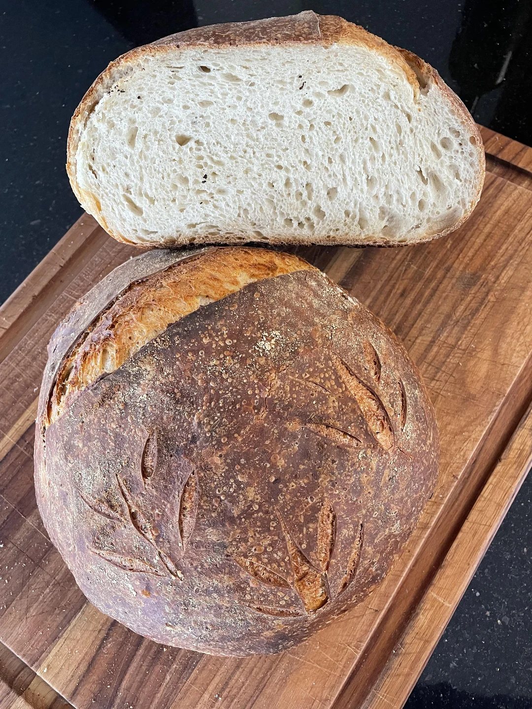 Finally sourdough with halfway decent scoring. Plain loaf and parmesan thyme loaf | Scrolller