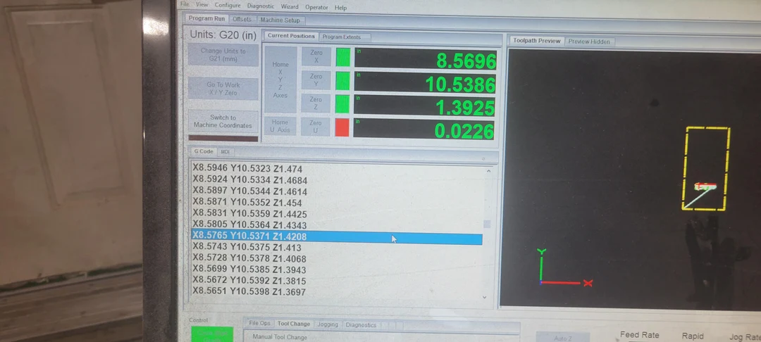 Mach4 stops randomly on a line of GCode and does not continue. | Scrolller